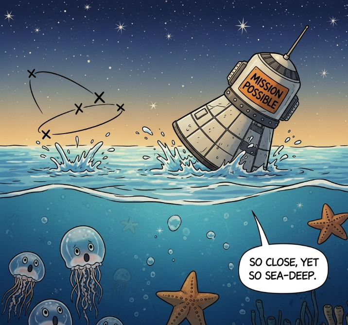 Ashes Lost in Space Burial Gone Wrong. Capsule Falls Into Ocean